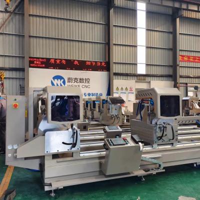 China CNC Double Mitre Cutting Saw 6000mm 45 90 Degree for Aluminium PVC for sale