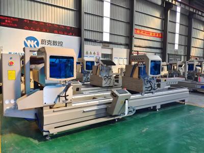 China CNC Double Head Aluminium Cutting Machine 500mm Saw Blade 45 90 Degree Window Door Curtain Wall for sale