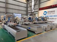 China CNC Double Head Aluminium Cutting Machine 500mm Saw Blade 45 90 Degree Window Door Curtain Wall for sale