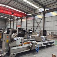 China CNC Double Head Cutting Saw 500-600mm Aluminum UPVC Window Making Machine 380V 4.4KW for sale