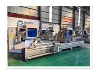 China CNC Double Head Cutting Saw 500-600mm for Aluminum Window Door Profiles 45 90 Degree for sale