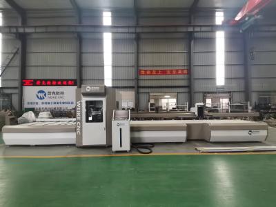 China Aluminum CNC Cutting Center 14.6kW 6500mm for Window and Door Profile Sawing for sale