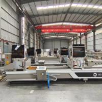 China CNC Double Head Mitre Saw 45 90 Degree Aluminium UPVC Cutting Machine 550mm Blade for sale