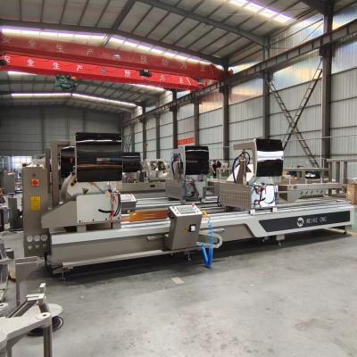 China CNC Twin Head Cutting Mitre Saw 45 90 Degree Aluminium UPVC Window Door Making Machine 380V 4.4kW for sale