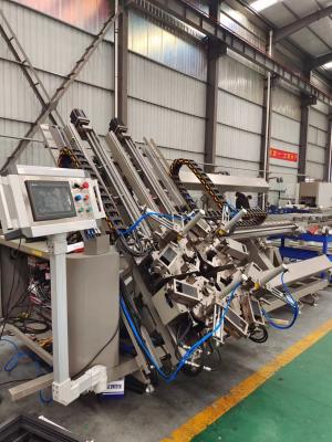 China Four Head CNC Corner Crimping Machine 450x450mm 1800x3000mm for Aluminum Window Door Making for sale