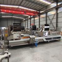 China CNC Double Head Aluminum Miter Saw 550mm Cutting Length 4200mm for Window Door Curtain Wall for sale