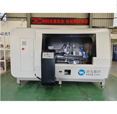 China Aluminum Notching Saw Machine WJK-550 2x2.2kw for Curtain Wall Profile Cutting for sale