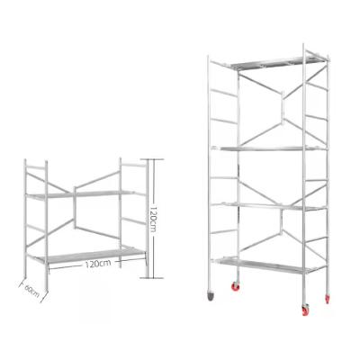 China Stable Heavy Scaffold Trestles Stage Setup Folding Portable With Casters for sale