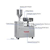 China Semi automatic aluminum tube filling and crimping machine for cosmetic lotion hand cream glue for sale