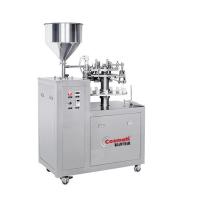 China Semi automatic aluminum tube filling and crimping machine for cosmetic lotion hand cream glue for sale