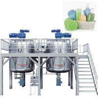China 500L-5000L Liquid Soap Making Machine Stainless Steel Homogenizing Blending Heating Cooling for sale