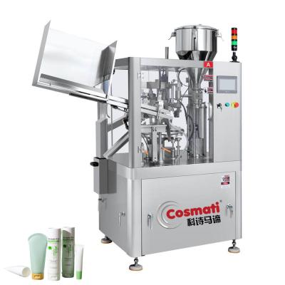 China Hand Cream Face Cleanser Plastic Tube Filling Sealing Machine with Hot Air Gun for sale