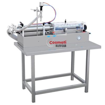 China Pneumatic Liquid Table Top Filling Machine Semi Automatic Horizontal for sale