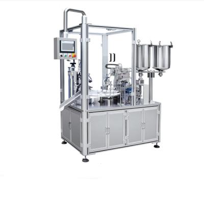 China PLC Control Semi Auto Rotary Type mascara lipgloss filling machine for sale