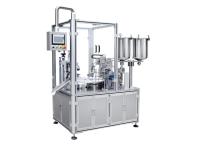 China PLC Control Semi Auto Rotary Type mascara lipgloss filling machine for sale