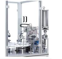 China PLC Control Semi Auto Rotary Type mascara lipgloss filling machine for sale