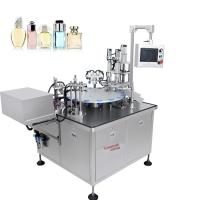 China Four Head Rotary Perfume Filling Machine for Cologne Floral Water Glass Bottle for sale