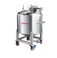 China 100L big capacity stainless steel movable sealed storage tank for storing liquid perfume for sale
