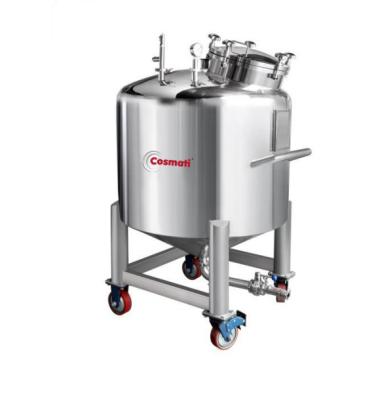 China 100L big capacity stainless steel movable sealed storage tank for storing liquid perfume for sale