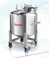China 100L big capacity stainless steel movable sealed storage tank for storing liquid perfume for sale