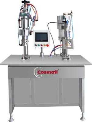China Semi Automatic Manual Aerosol Filling Machine for Air Freshener Body Spray Can for sale