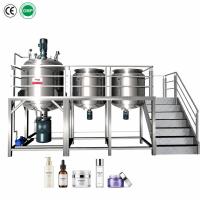 China Skincare Fixed Vacuum Emulsifier Homogenizer with Water Oil Tank 1000L for sale