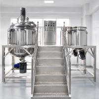 China Skincare Fixed Vacuum Emulsifier Homogenizer with Water Oil Tank 1000L for sale