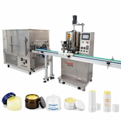 China Automatic Deodorant Stick Filling Machine Hot Balm Sunblock Conveyor Freezer for sale