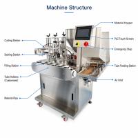 China Ultrasonic Automatic Tube Filling Sealing Machine for Cream Lotion Thick Paste for sale