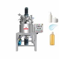 China 50L 100L Vacuum Homogenizer Mixer Cream Lotion Serum Heated Mixing Tank for sale
