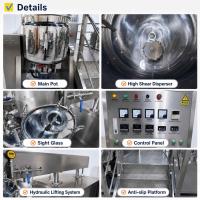 China 50-200L Vacuum Emulsifying Mixer Hair Mask Conditioner Cosmetic Cream Machine for sale