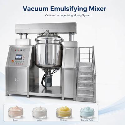 China Vacuum Homogenizing Emulsifier Mixer Cream Gel Facial Cleanser Chemical Reactor for sale
