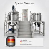 China 500L Industrial Fixed Vacuum Emulsifier Mixer High Shear Homogenizing Machine for sale