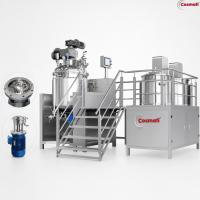 China Cosmetic Cream Making Machine Heating Cooling Lotion Serum Vacuum Emulsifier for sale