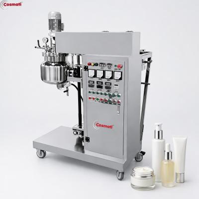 China 5L 10L Small Lab Vacuum Homogenizer Mixer Emulsifier for Cosmetic Products for sale