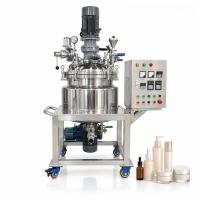 China Cosmetic Lotion Vacuum Homogenizing Emulsifier Mixer Small Scale Fixed for sale