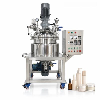 China Cosmetic Lotion Vacuum Homogenizing Emulsifier Mixer Small Scale Fixed for sale