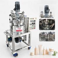 China Cosmetic Lotion Vacuum Homogenizing Emulsifier Mixer Small Scale Fixed for sale