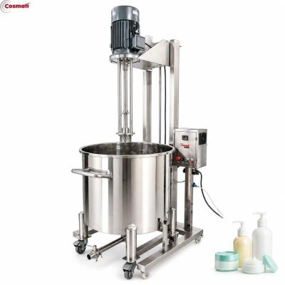 China High Shear Homogenizer Mixer Pneumatic Lift for Cream Lotion Paint Pigment Disperser for sale