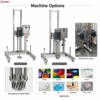 China Pneumatic Lifting Homogenizer Liquid Detergent Shampoo Paint Mixing Equipment for sale