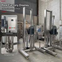 China Pneumatic Lifting Homogenizer Liquid Detergent Shampoo Paint Mixing Equipment for sale