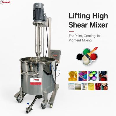 China Pneumatic Lifting Homogenizer Liquid Detergent Shampoo Paint Mixing Equipment for sale