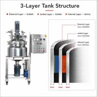 China High Speed Fixed Vacuum Homogenizer Emulsifier Mixer 50L for Cream Lotion Sunscreen for sale