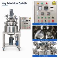 China High Speed Fixed Vacuum Homogenizer Emulsifier Mixer 50L for Cream Lotion Sunscreen for sale