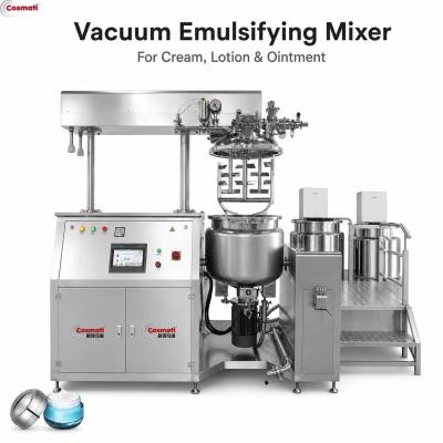 China Cosmetic Mixing Tank Small Vacuum Emulsifier Homogenizer Mixer for Making Mayonnaise for sale