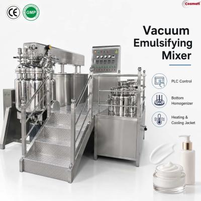 China Vacuum Homogenizer Emulsifier Mixer 10L-20000L Cream Lotion Cosmetic Machine for sale