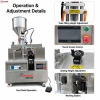 China Semi Automatic Ultrasonic Soft Tube Filling Sealing Machine for Hand Cream Toothpaste for sale