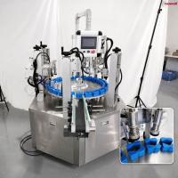 China Automatic Rotary Perfume Filling Machine Fragrance Oil Bottle Cleaning Crimping Collaring Line for sale