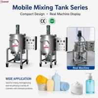 China Double Jacketed Mixing Tank 100L Cosmetic Shampoo Heating Vessel Stainless Steel for sale