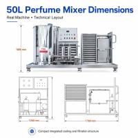 China Perfume Mixing Machine 50L 100L 500L Stainless Steel Agitator Cooling Filter for sale